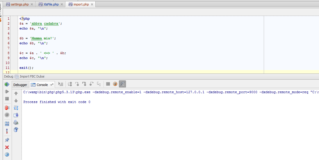 Console Output For A Php Script Ides Support Intellij Platform Jetbrains